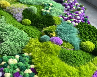 DIY Moss Rug With Ocean, Colorful Moss Rug, Garden Rug, Cozy Fluffy 3D ...