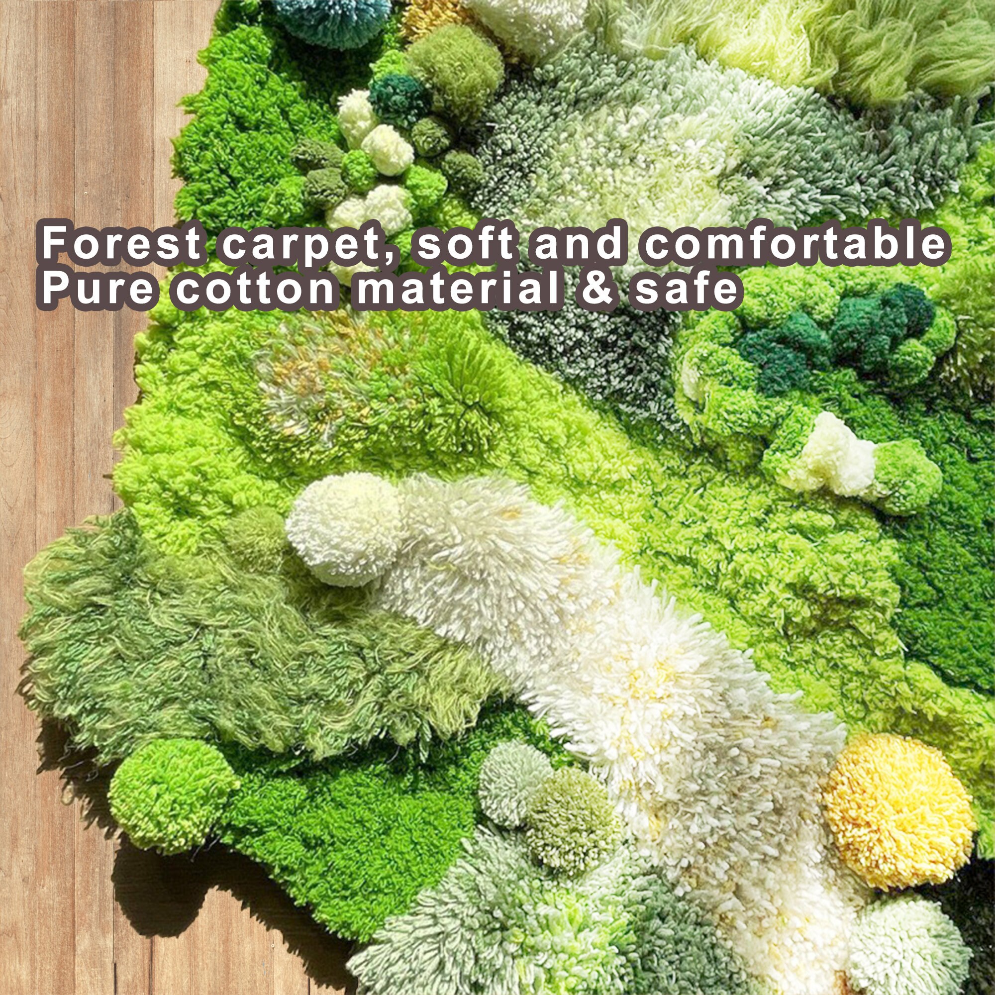 Latch Hook Moss Rug, Colorful Moss Rug, DIY Tufted Rug Set, Landscape ...