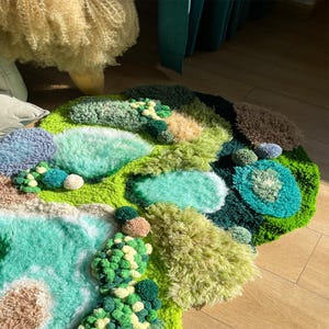 Moss Rugs Materials Bag, DIY Latch Hook Moss Rug Kit, Cozy Fluffy 3D ...