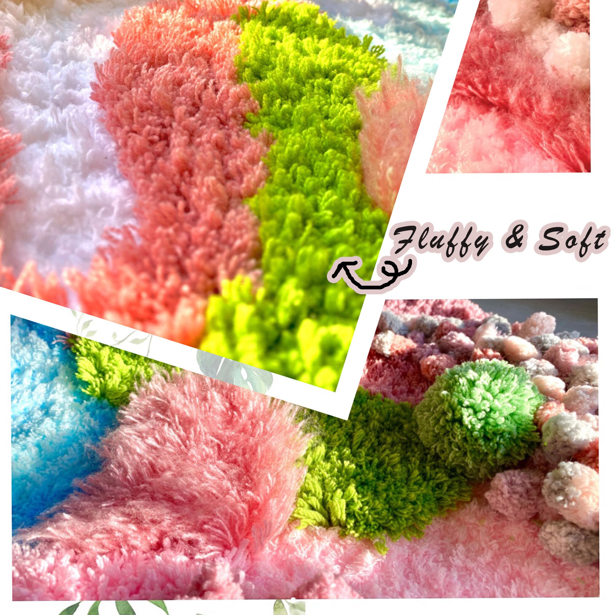DIY Moss Rug With Ocean, Colorful Moss Rug, Garden Rug, Cozy Fluffy 3D ...