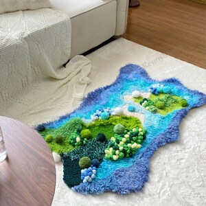 Moss Rugs Materials Bag, River Moss Rug Kit, Pink Cozy Fluffy 3D ...