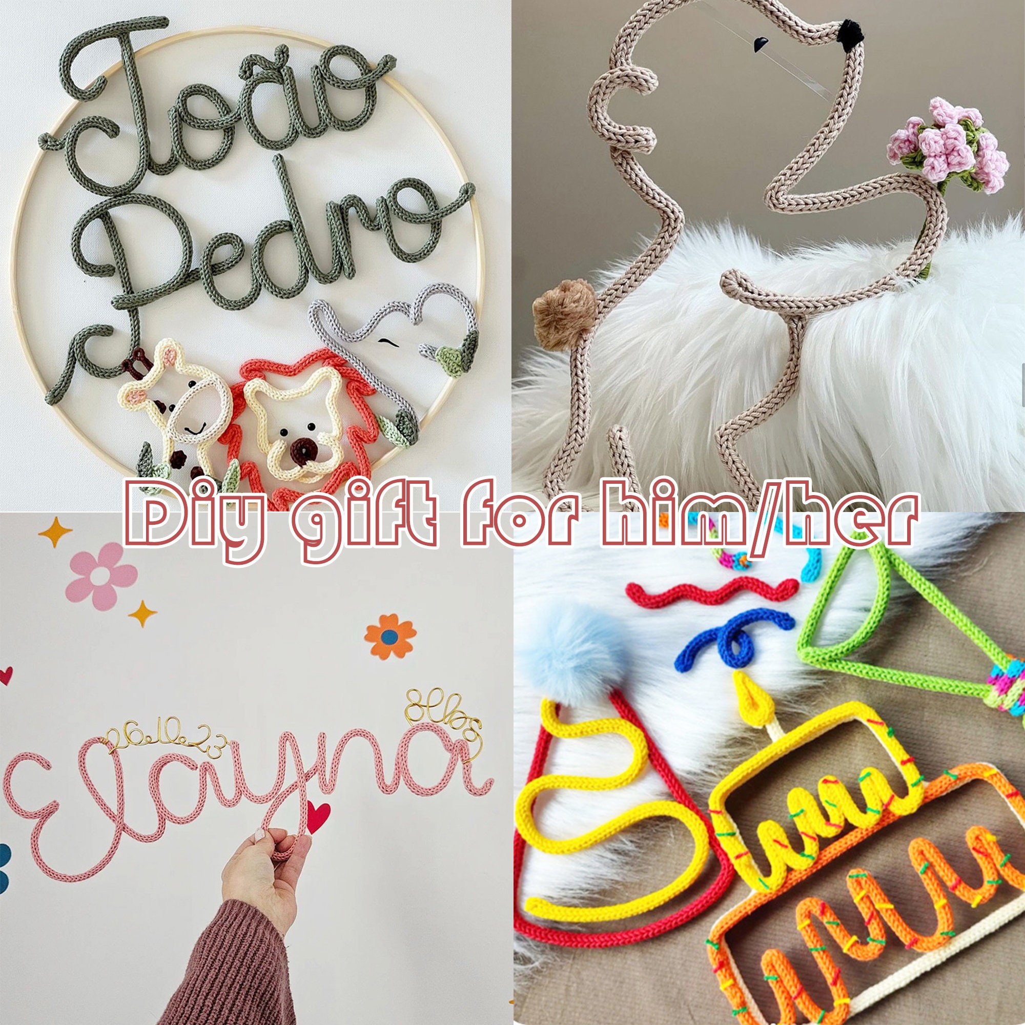 10yds Knit I-cord, French Knitted Cord, Knit Rope for Name Sign,knit ...