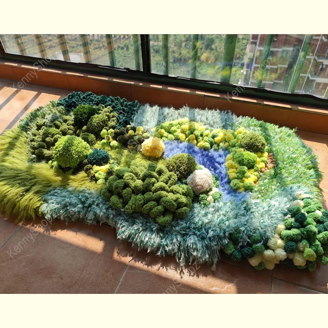 Custom Latch Hook Rugs, Handmade Moss Rugs, 3D Cozy Fluffy Rug, Home ...