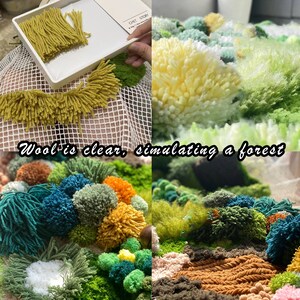 DIY Moss Rug With Ocean, Colorful Moss Rug, Garden Rug, Cozy Fluffy 3D ...