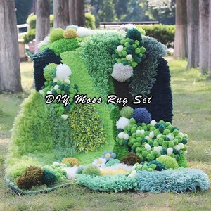 DIY Moss Rug With Ocean, Colorful Moss Rug, Garden Rug, Cozy Fluffy 3D ...