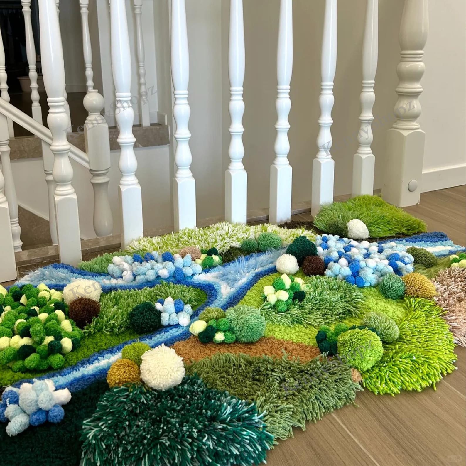 Moss Rugs Materials Bag, DIY Latch Hook Moss Rug Kit, Make Your Own ...