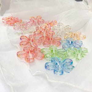 Acetate Acrylic Flower Bead Frames, Colorful Flower Beads, Hollow ...