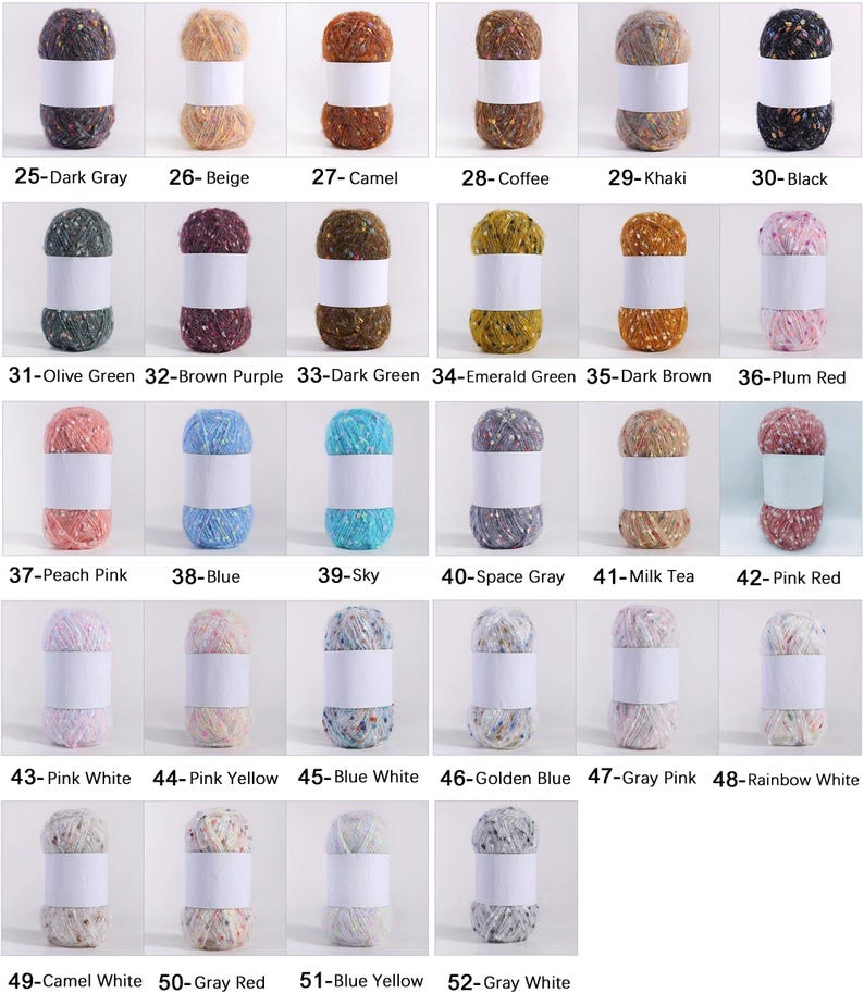 Rainbow Mohair Blend Yarn | 1 Bundle (50g / ~100m) | Fluffy Halo ...