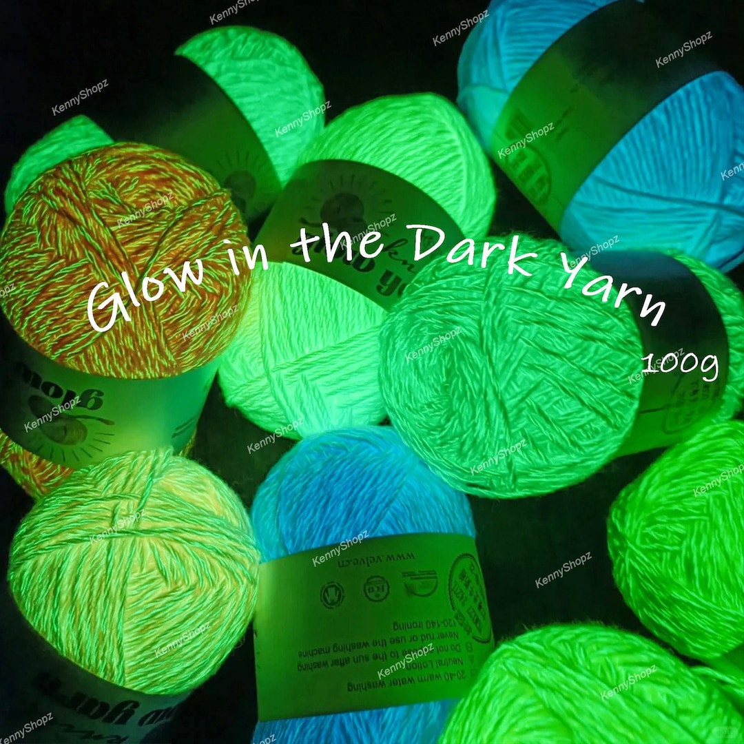 Glow in the Dark Yarn | UV Reactive Yarn | 1 Bundle (50g) | 2mm or 4mm ...