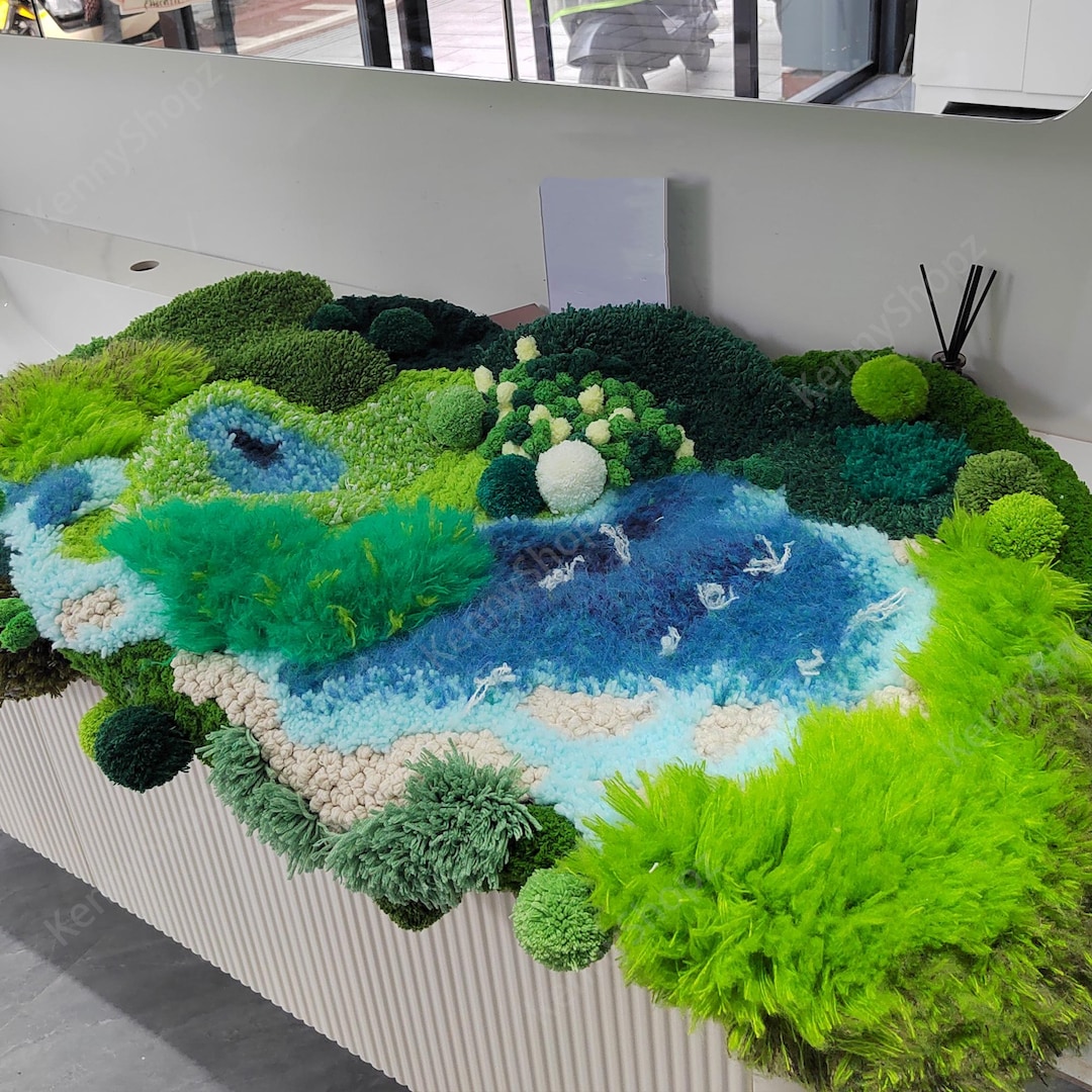 Handmade Moss Rugs, Soft 3D Area Rugs, Irregular Carpet, Rug Materials ...