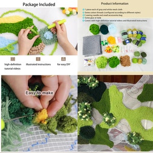 DIY Moss Rug With Ocean, Colorful Moss Rug, Garden Rug, Cozy Fluffy 3D ...