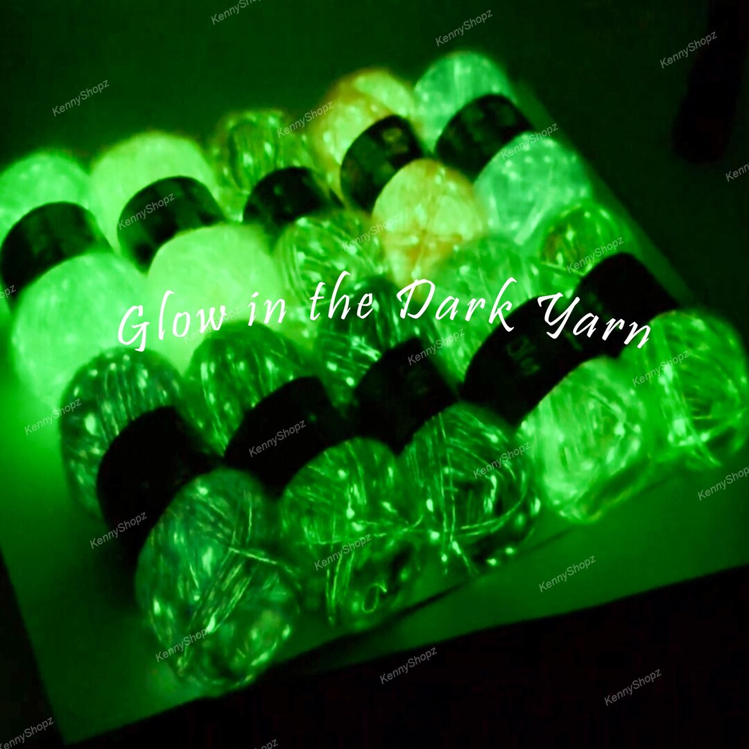 Glow in the Dark Yarn | UV Reactive Glow Yarn | 50g ≈55m Bundle ...