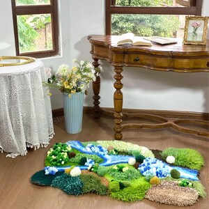 Moss Rugs Materials Bag, DIY Latch Hook Moss Rug Kit, Make Your Own ...