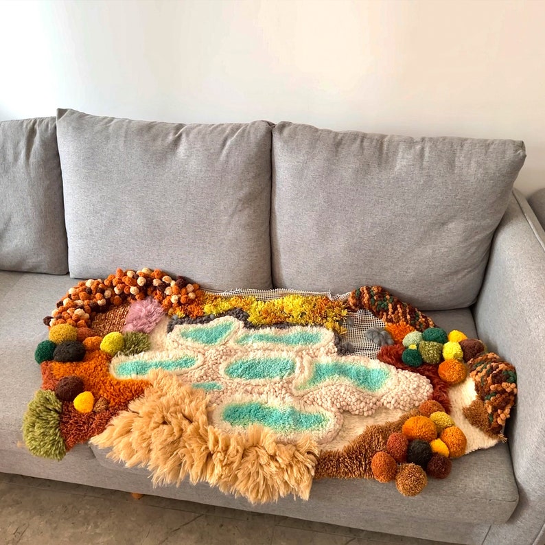 Moss Rugs Materials Bag, DIY Latch Hook Moss Rug Kit, 3D Latch Hook ...