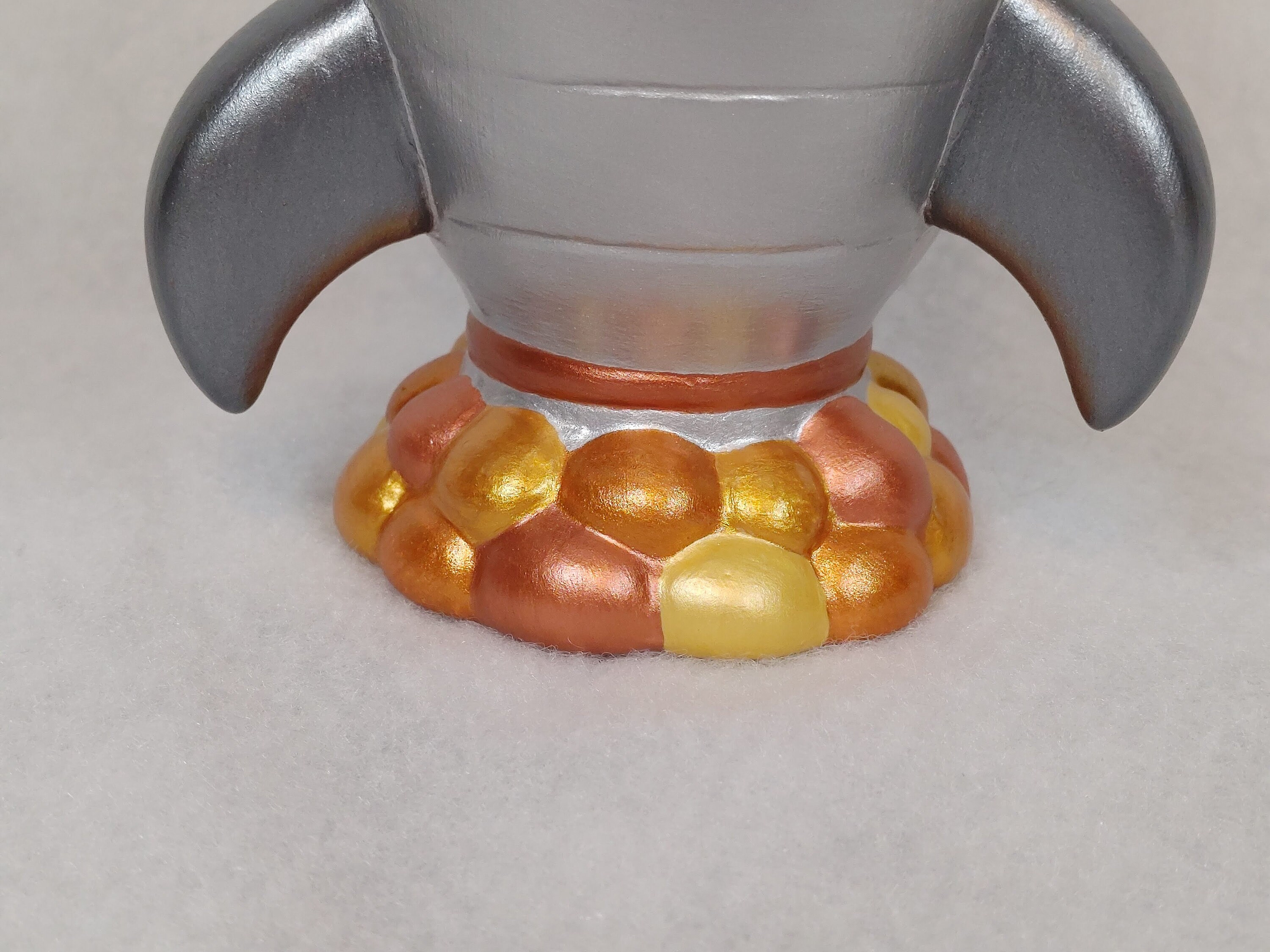 Hand-painted Rocket Ship Statue - Etsy