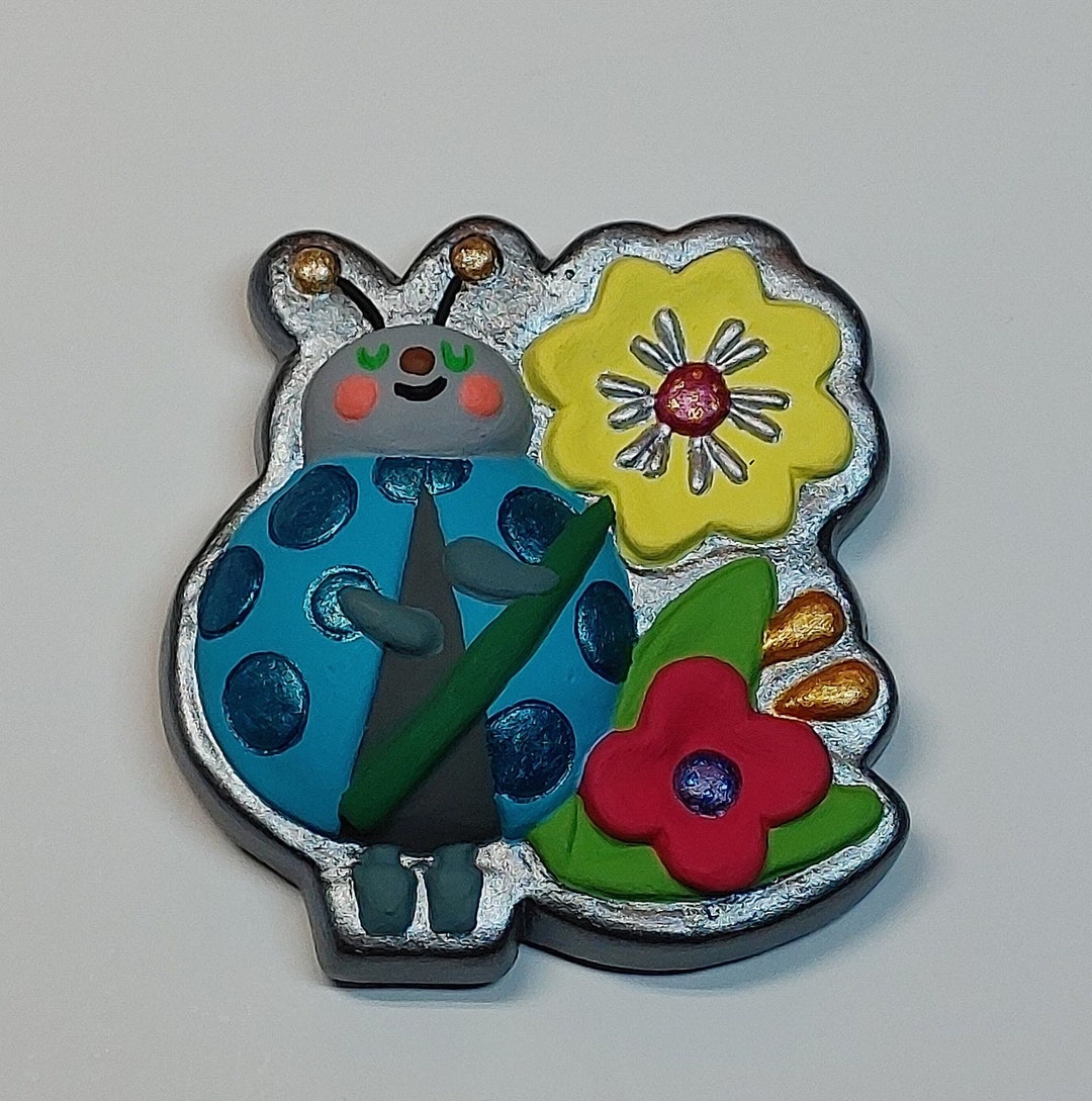 Blue lady bug magnet - Etsy Österreich