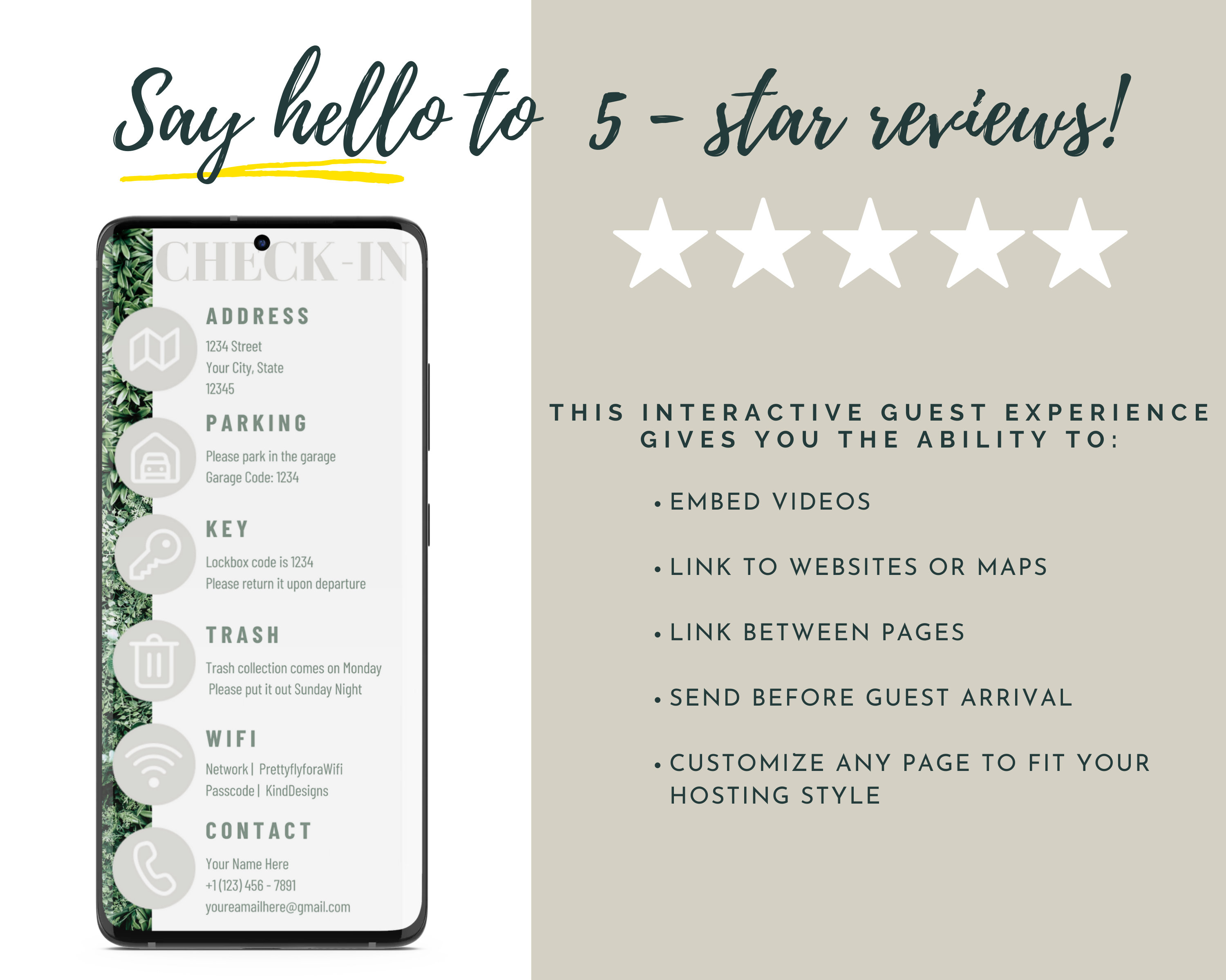 Custom Digital Welcome Books Your Guests Will Love - Etsy