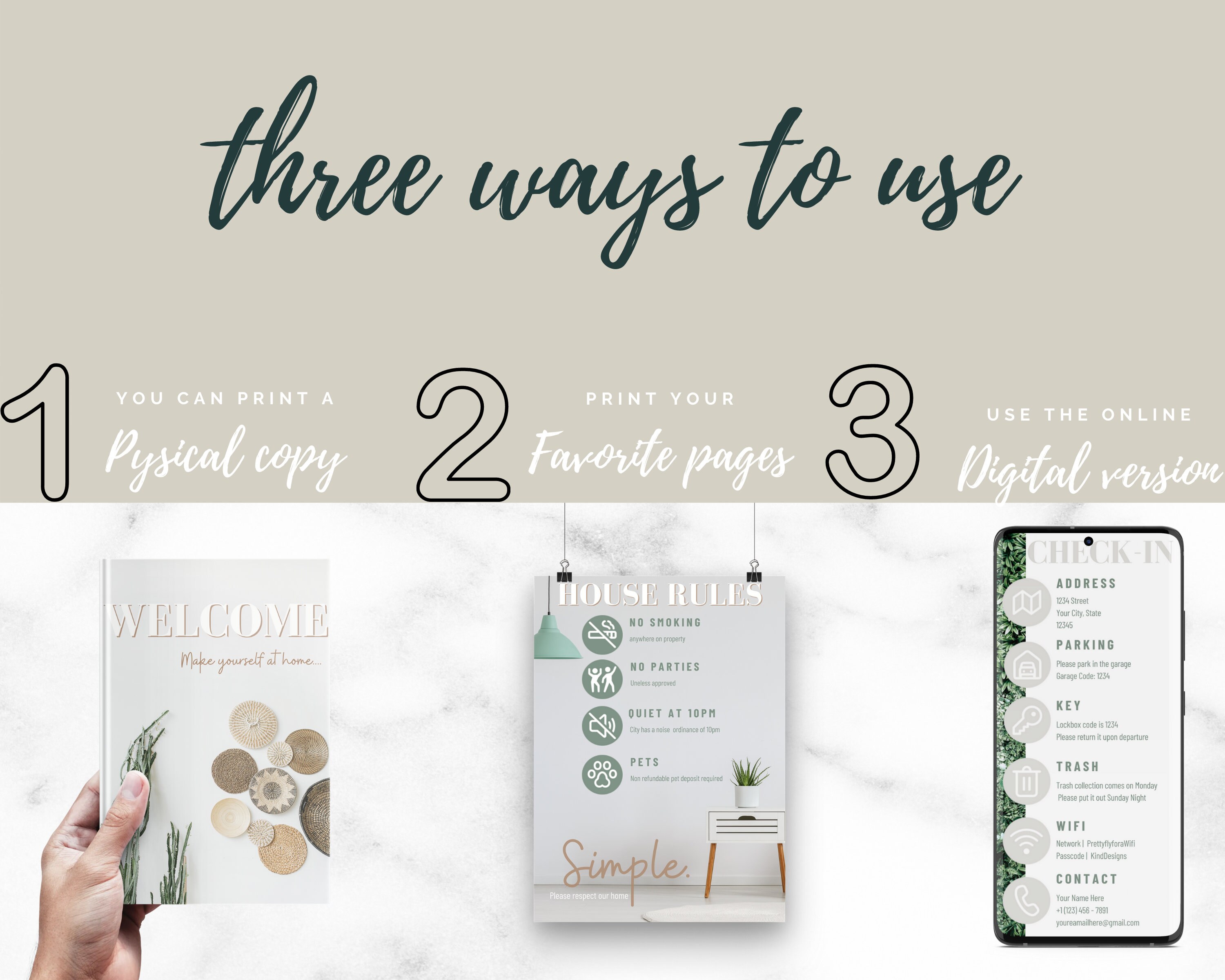 Custom Digital Welcome Books Your Guests Will Love - Etsy