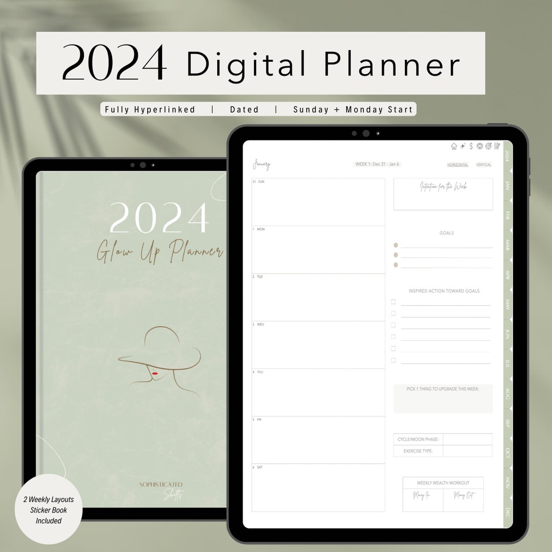 2024 Digital Planner: Goodnotes & Notability, iPad Pro Weekly and ...