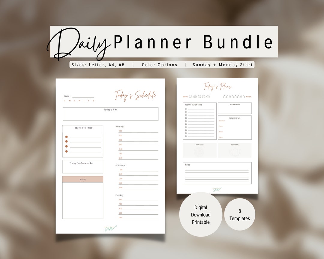 ADHD Daily Planner Printable: Goal-setting & Self-improvement, Life ...