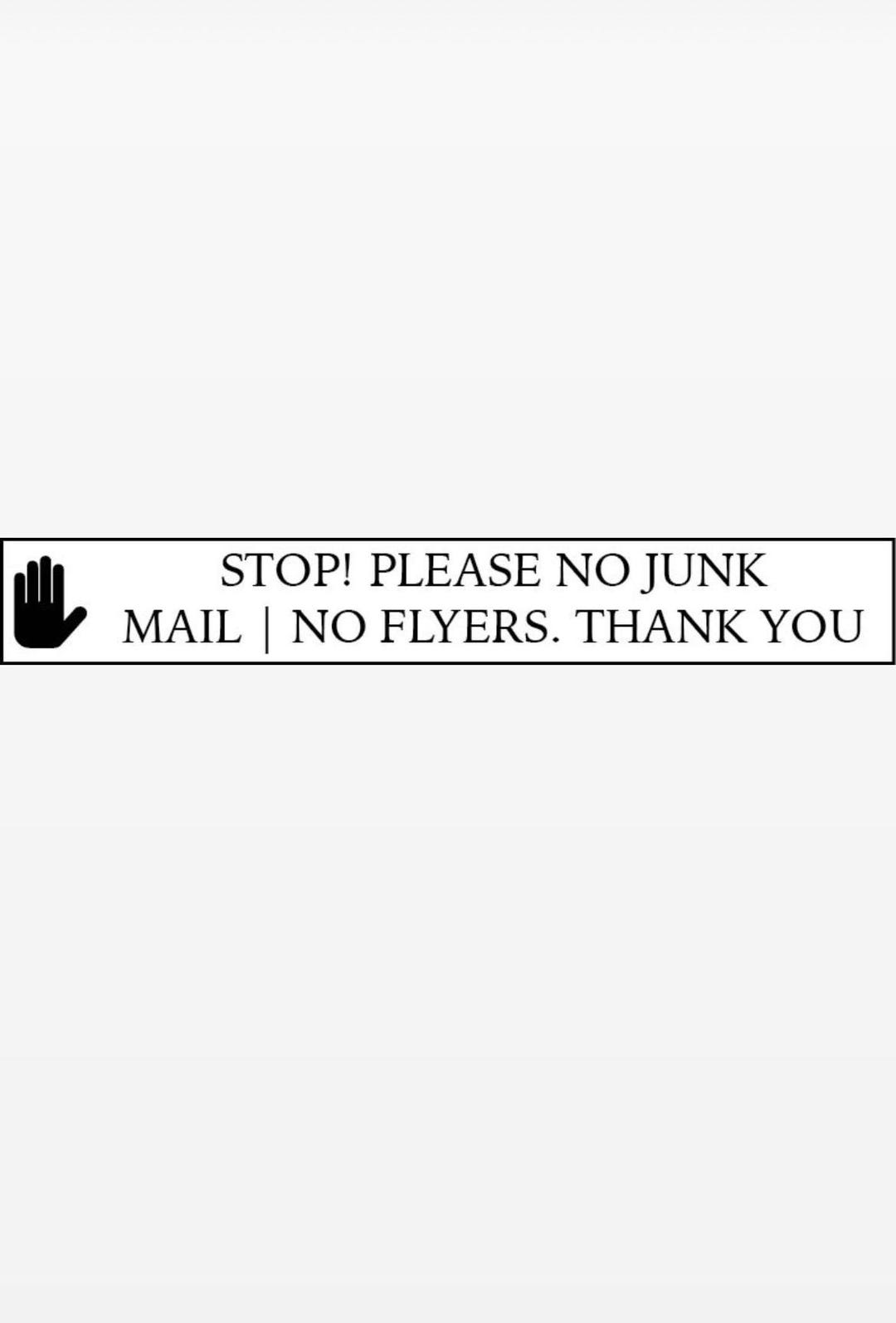 Letterbox Sticker NO JUNK - Etsy