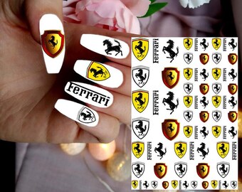 Ferrari Nail Decals - Etsy