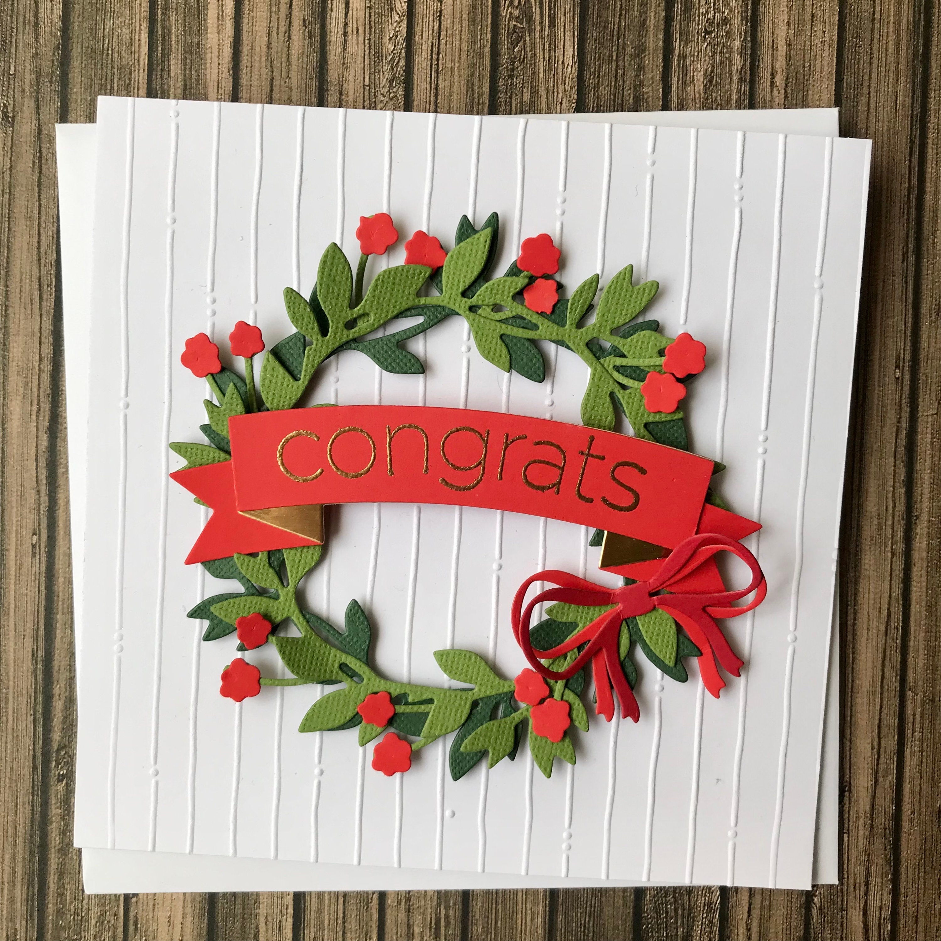 Graduation WREATH Graduation Card Congratulation Card - Etsy