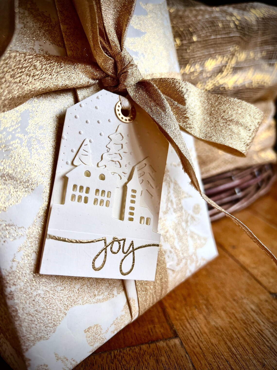 4 “SNOWY LANDSCAPE TAGS” Cards, Christmas Gift Tags, Christmas Gift ...