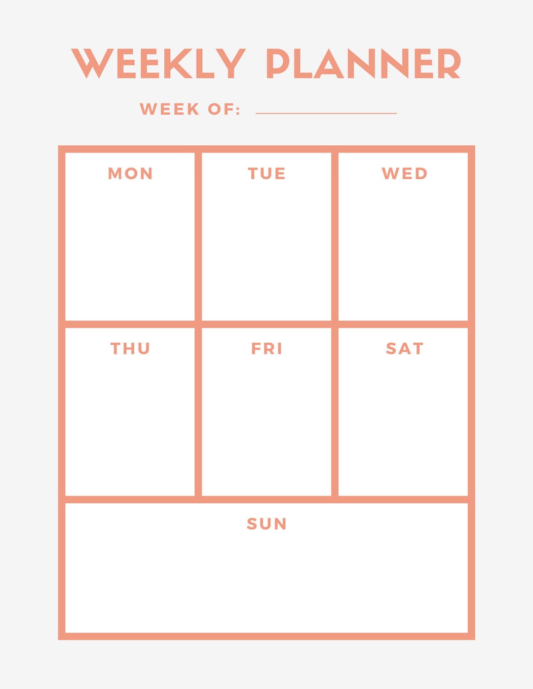 Weekly Planner Template, Daily Planner Template - Etsy
