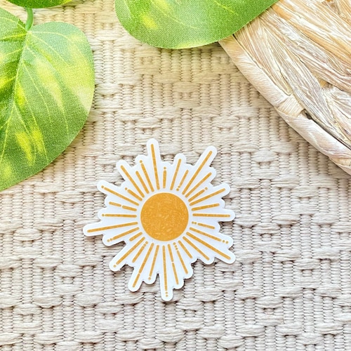 Floral Sun Clear Sticker Modern Sun Desert Boho Aesthetic | Etsy
