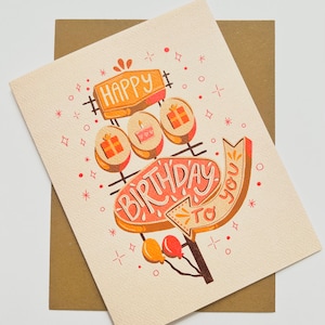 Retro Sign Birthday Card | Cute | Boho | Aesthetic | Gift for Her ...