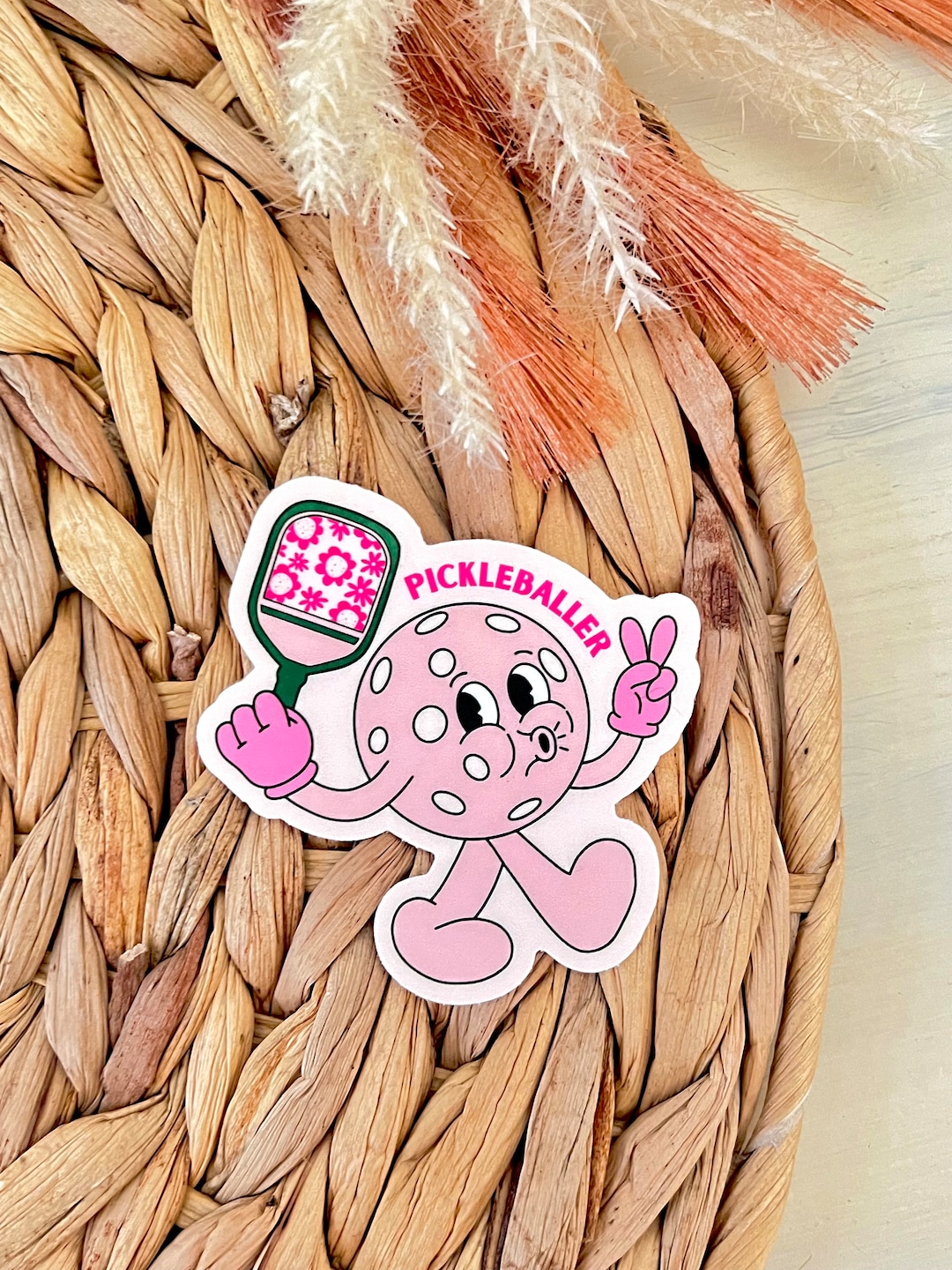 Pickleballer Sticker Pickleball Cute Retro Aesthetic 2.9x3 In. - Etsy