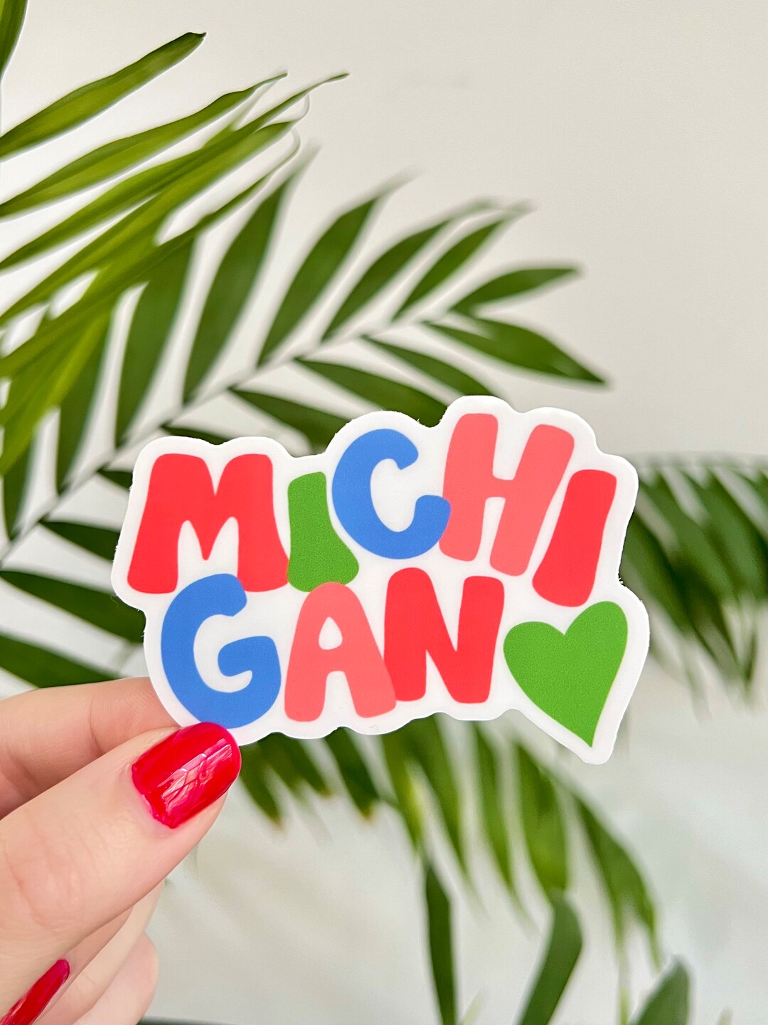 Michigan Sticker Aesthetic Vinyl Michigander Groovy - Etsy