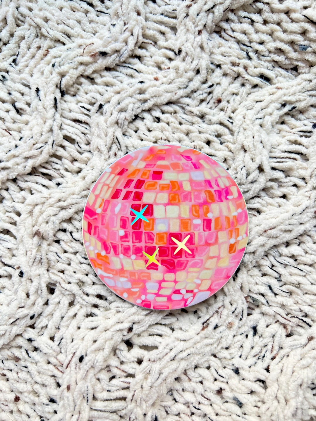 Holographic Pink Disco Ball Sticker | Mirrorball | Taylor Swift ...