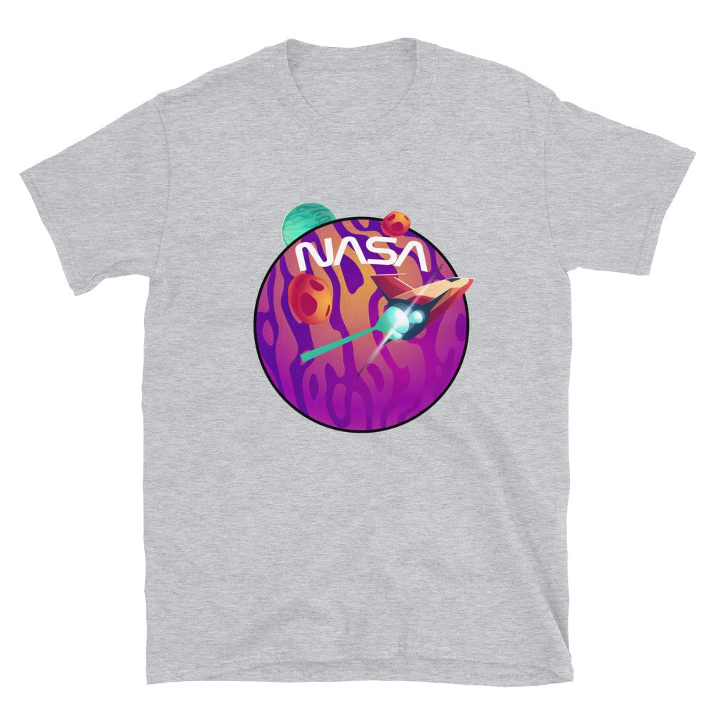 NASA T shirt Purple planet NASA Logo | Etsy