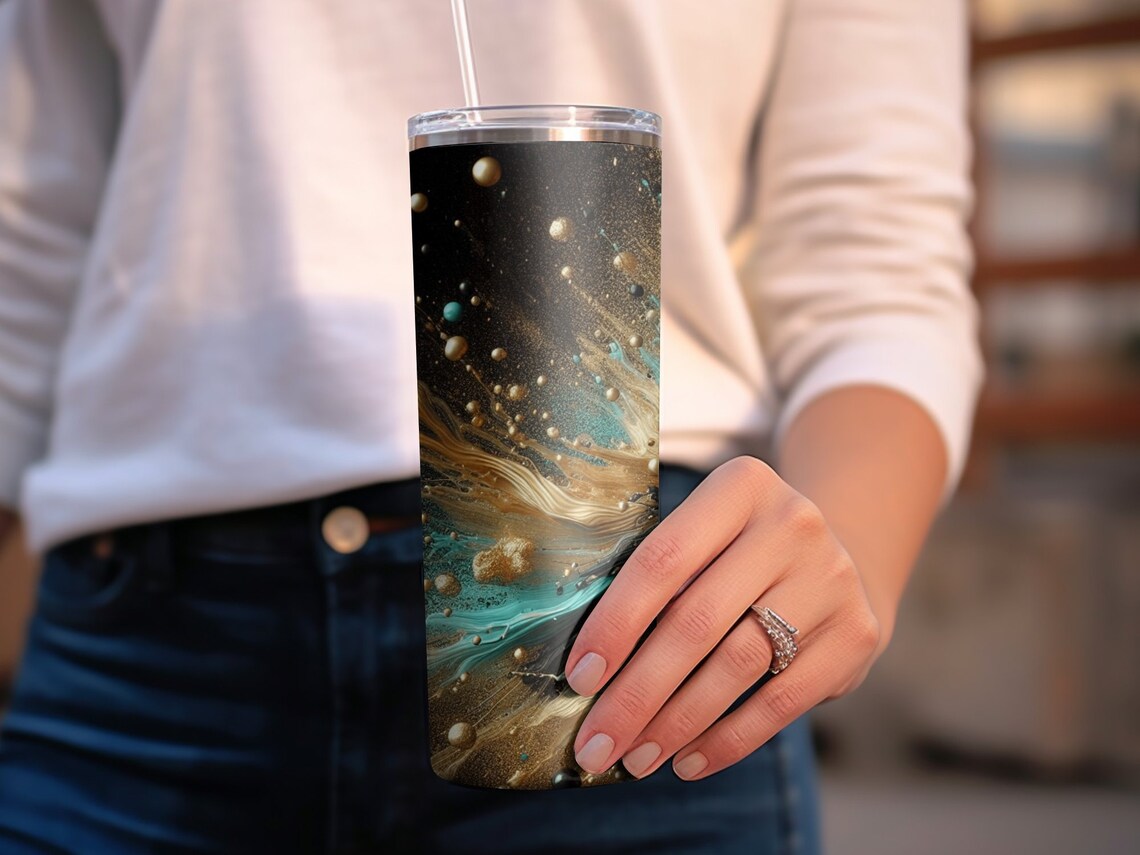 Abstract Art Tumbler Wraps, 20 Oz Skinny Tumbler Wraps, Digital Art ...
