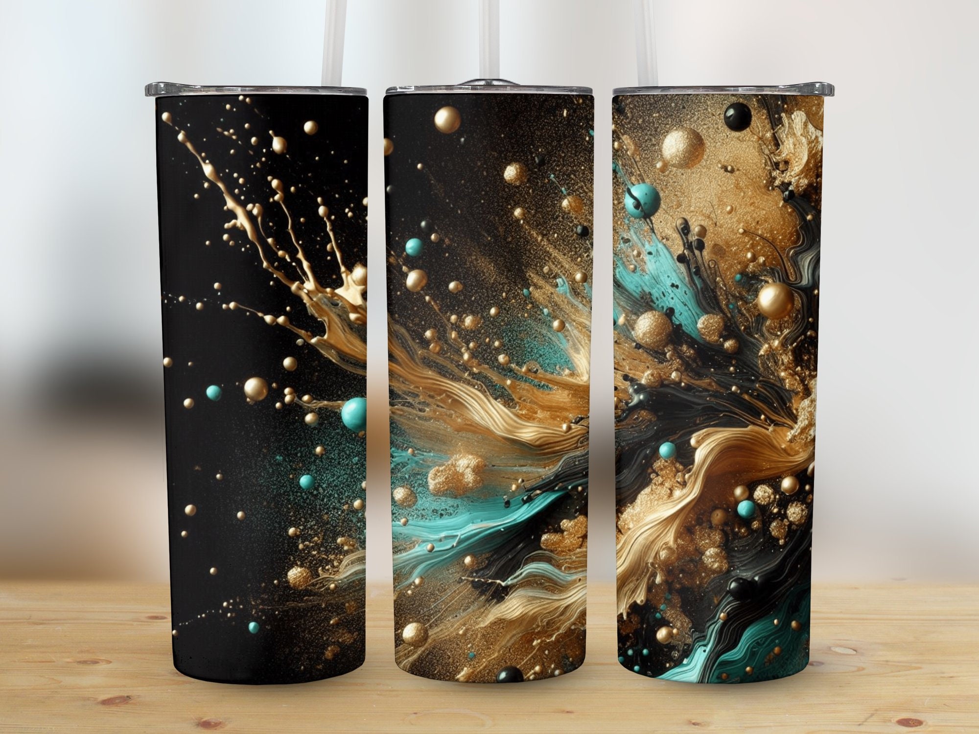 Abstract Art Tumbler Wraps, 20 Oz Skinny Tumbler Wraps, Digital Art ...