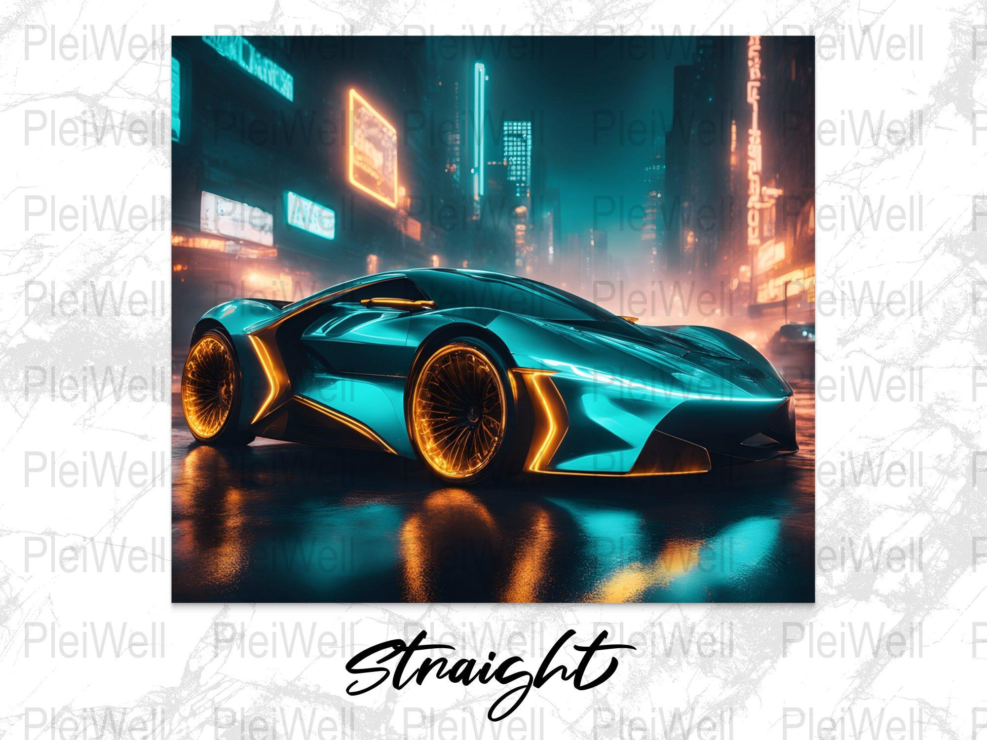 Futuristic Car Digital Art Tumbler Wrap, 20 Oz Skinny Tumbler Design ...