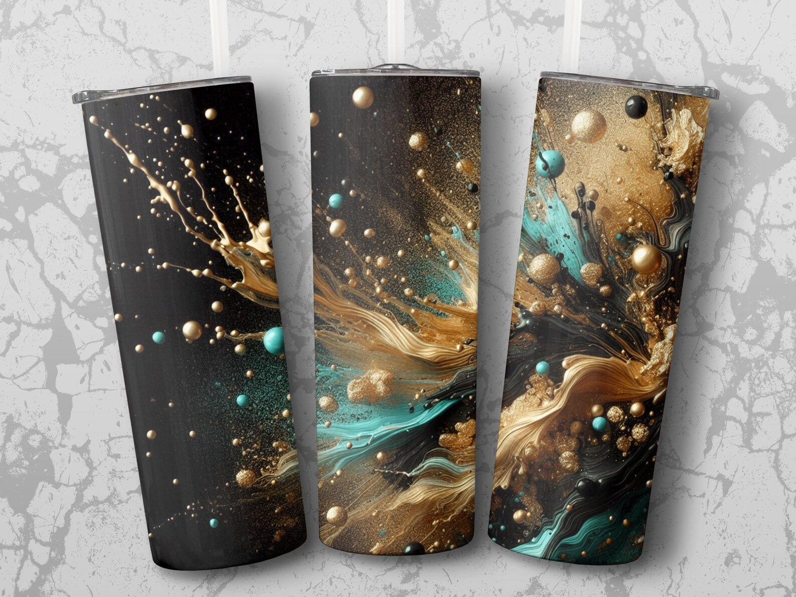 Abstract Art Tumbler Wraps, 20 Oz Skinny Tumbler Wraps, Digital Art ...