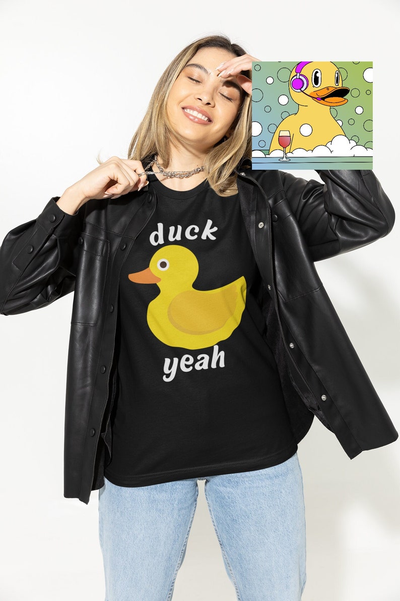 Cute Duck Yeah Funny Sarcastic Bella Canvas 3001 Unisex - Etsy