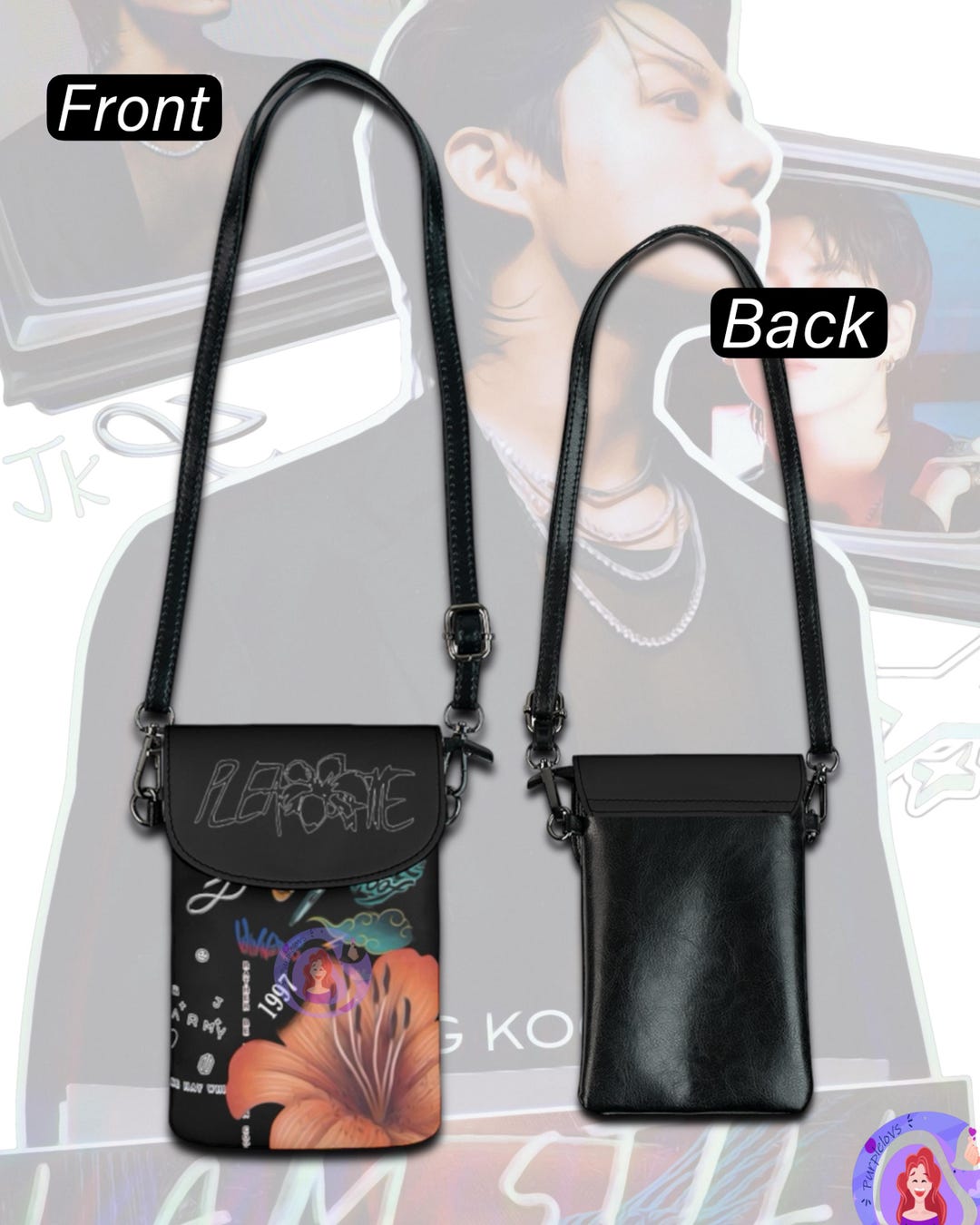 BTS Jungkook JK - Small Cell Phone Wallet - Etsy