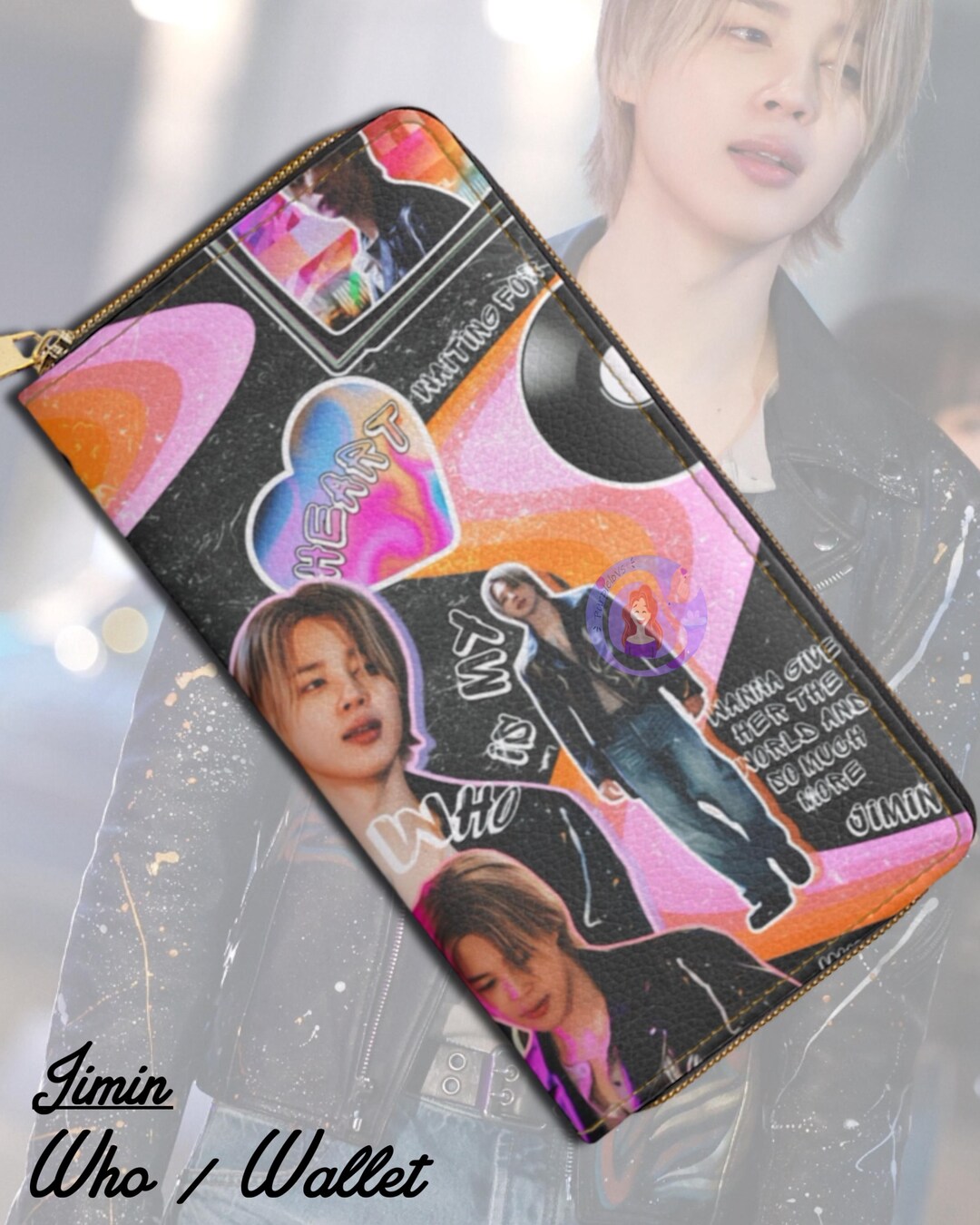 BTS Jimin Who Muse Zipper Wallet - Etsy
