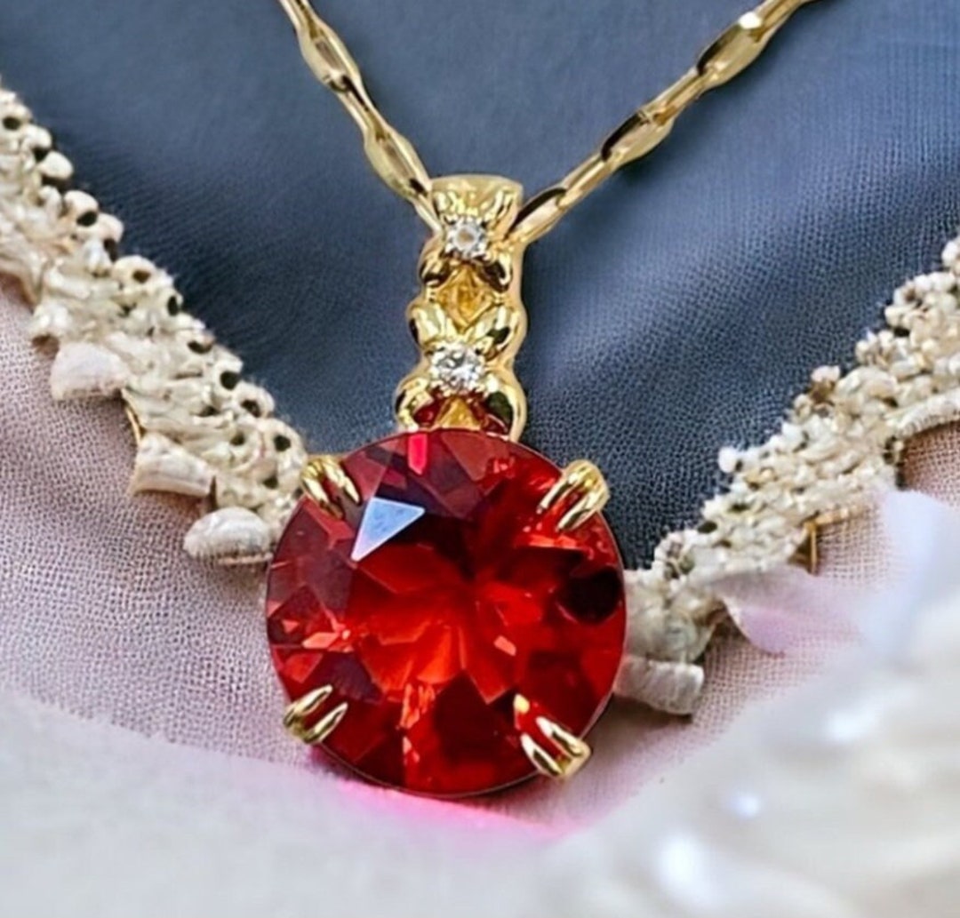 RUBY SILVER PENDENT 925 Sterling Silver Pendent Girl/women Pendent ...