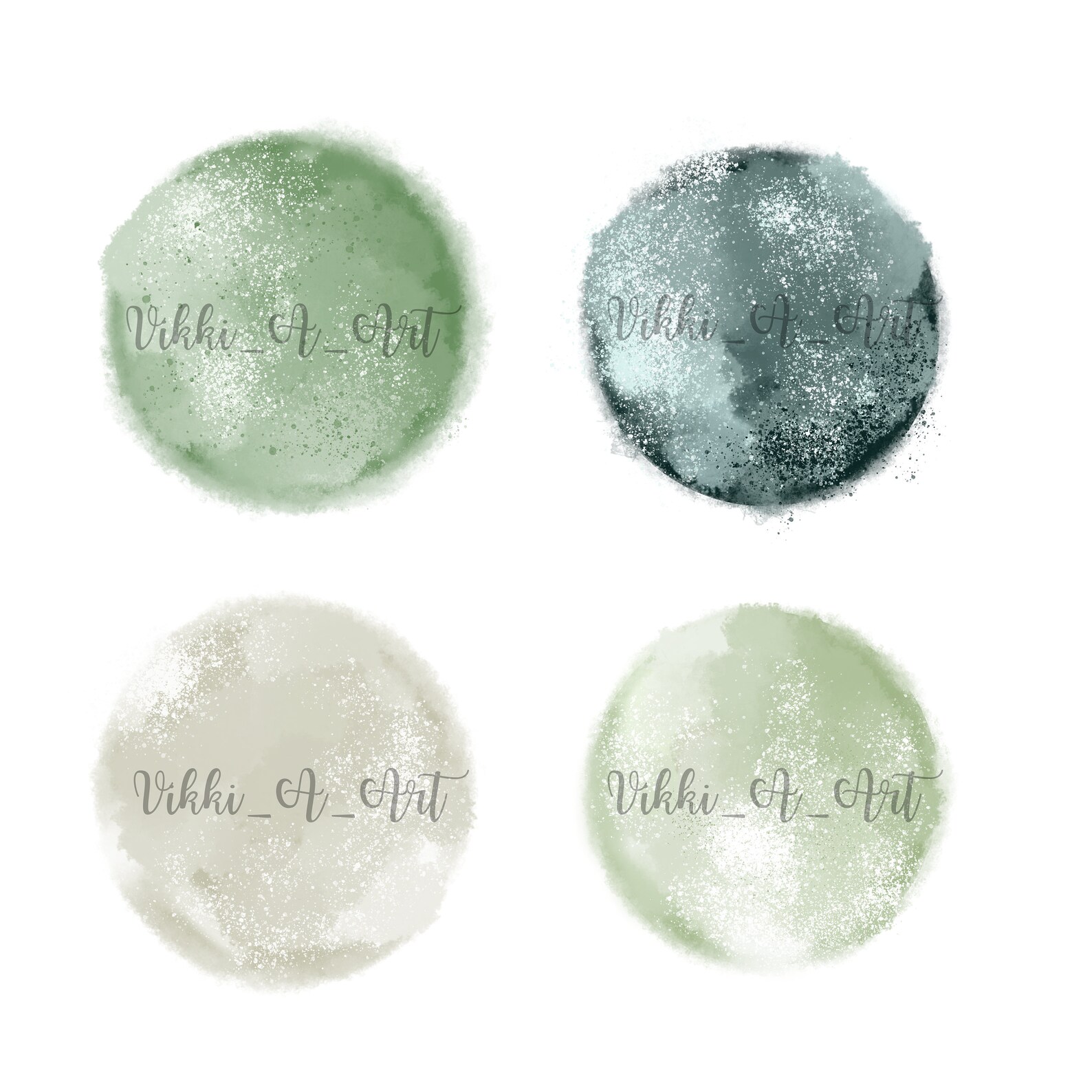 Watercolor Png Sublimation, Green, Nature, Watercolor Shapes ...