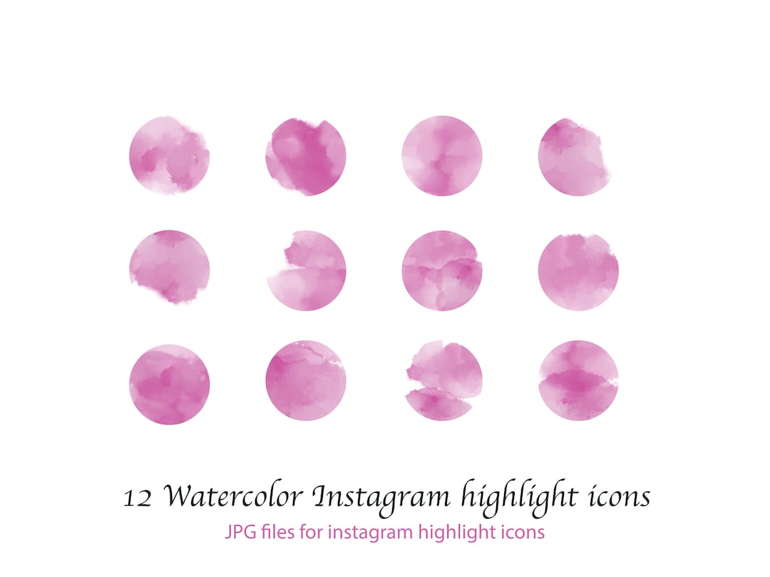 Watercolor Instagram Story Highlight Covers, Purple, IG Highlight Icons ...