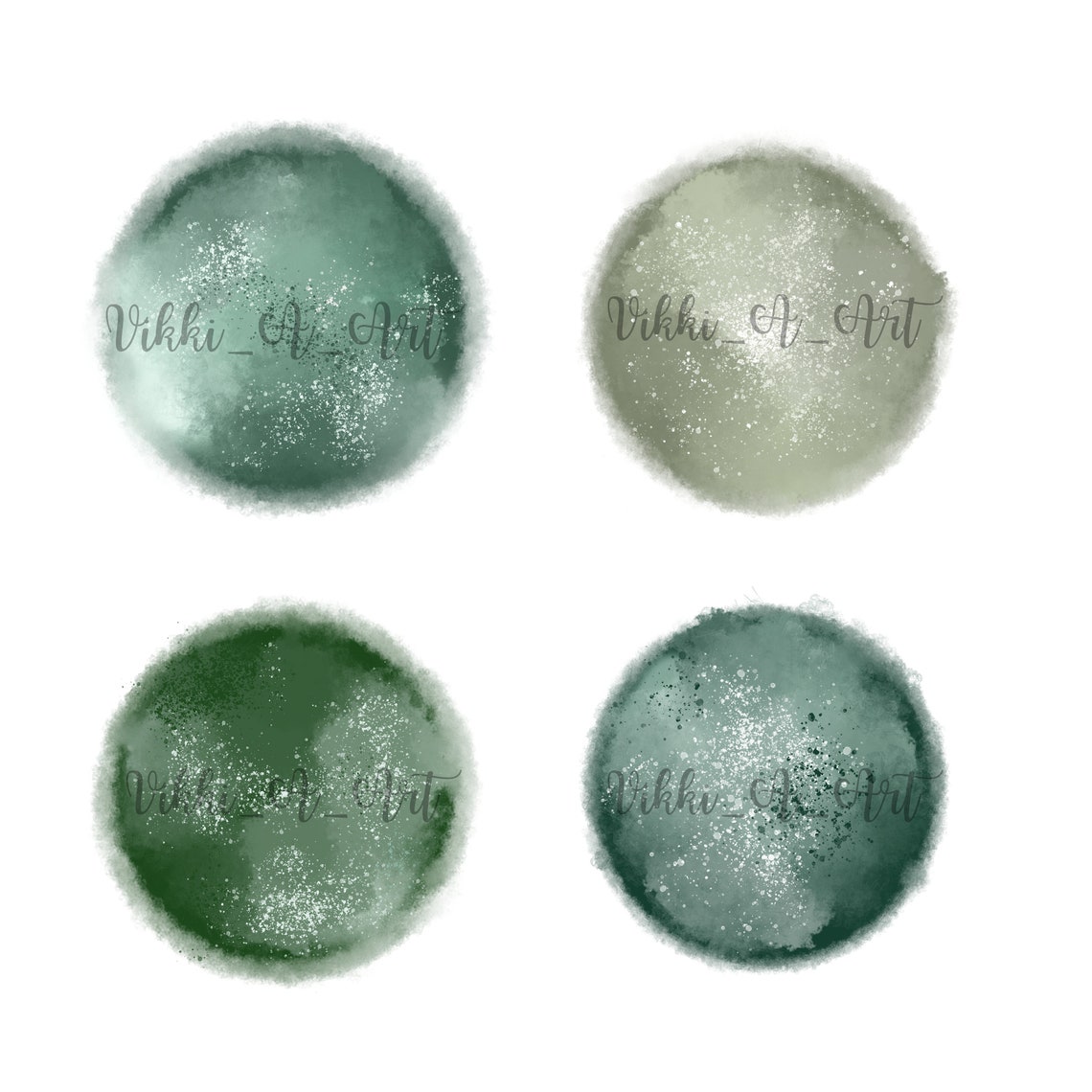 Watercolor Png Sublimation, Green, Nature, Watercolor Shapes ...