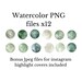 Watercolor Png Sublimation, Green, Nature, Watercolor Shapes ...