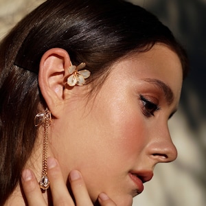 Weddind Ear Cuff, Ear Cuffs for Bride, Handmade Cuffs, Bridal Ear Cuffs ...