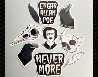 Edgar Allan Poe Stickers | Etsy