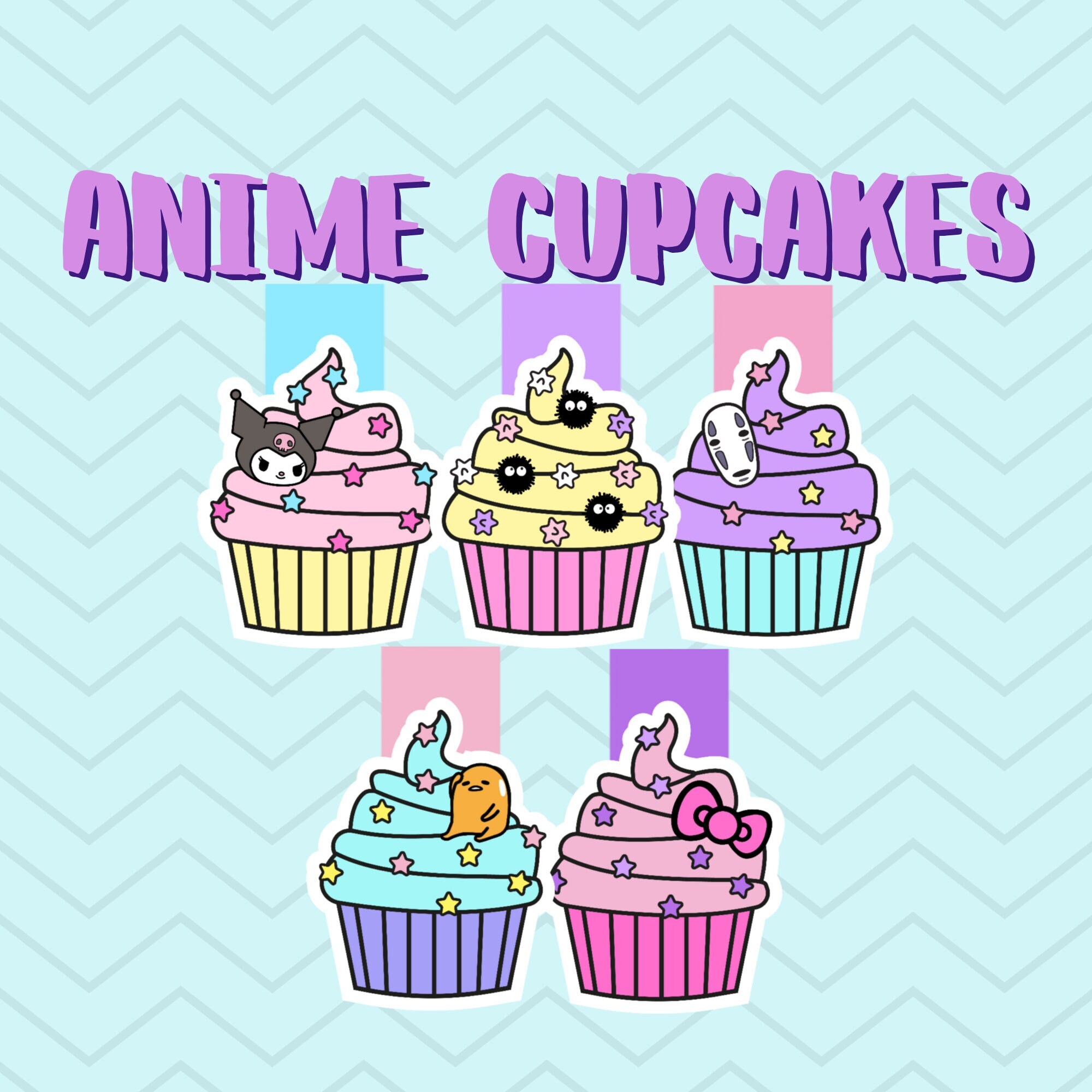 Cute Anime Cupcakes